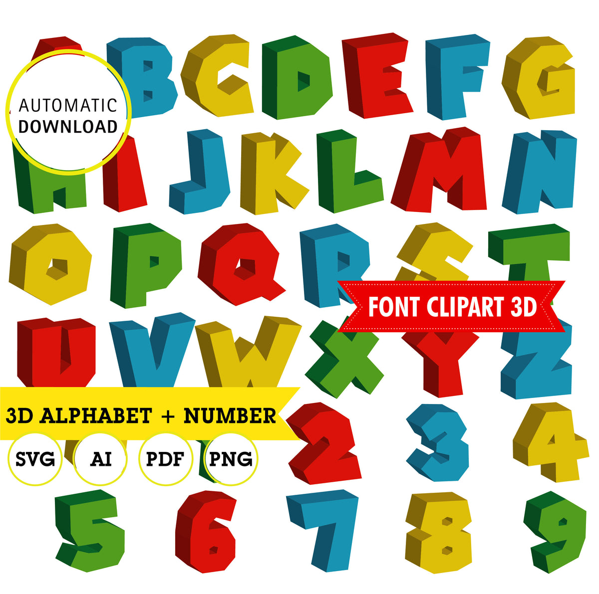 Super Mario Inspired Printable Alphabet Clipart – Phigraphic