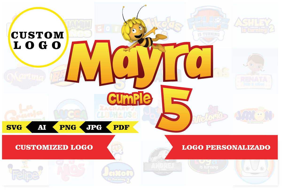 Maya the bee - Custom Logo Design | Phigraphic