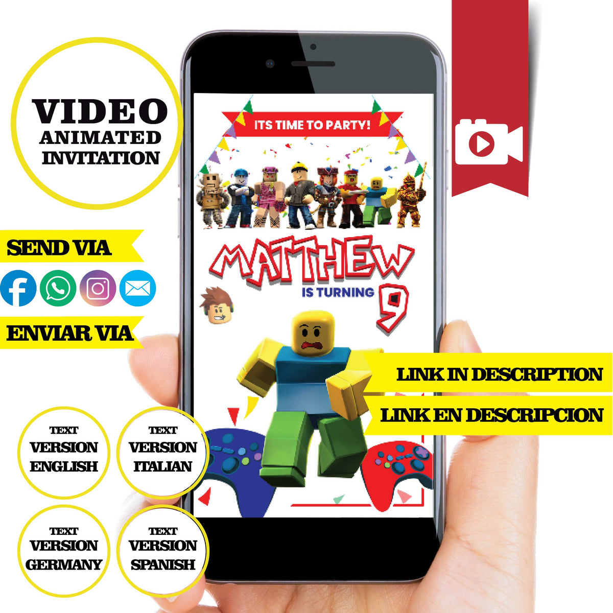 Roblox, Animated video Invitation – Phigraphic