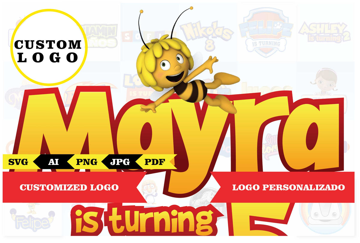 Maya the bee - Custom Logo Design | Phigraphic