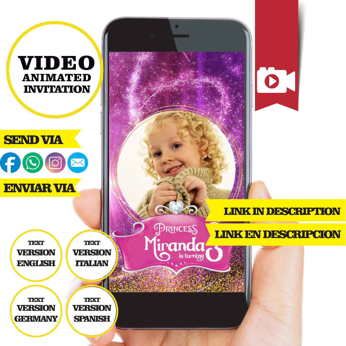 Disney Princess, Animated video Invitation – Phigraphic