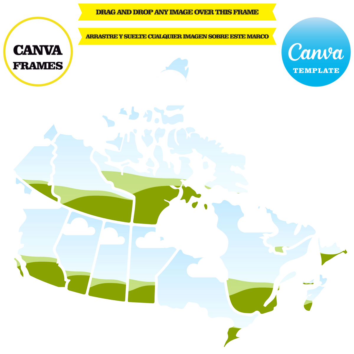 Canadá, frame template Canadá, mockup, drag and drop – Phigraphic