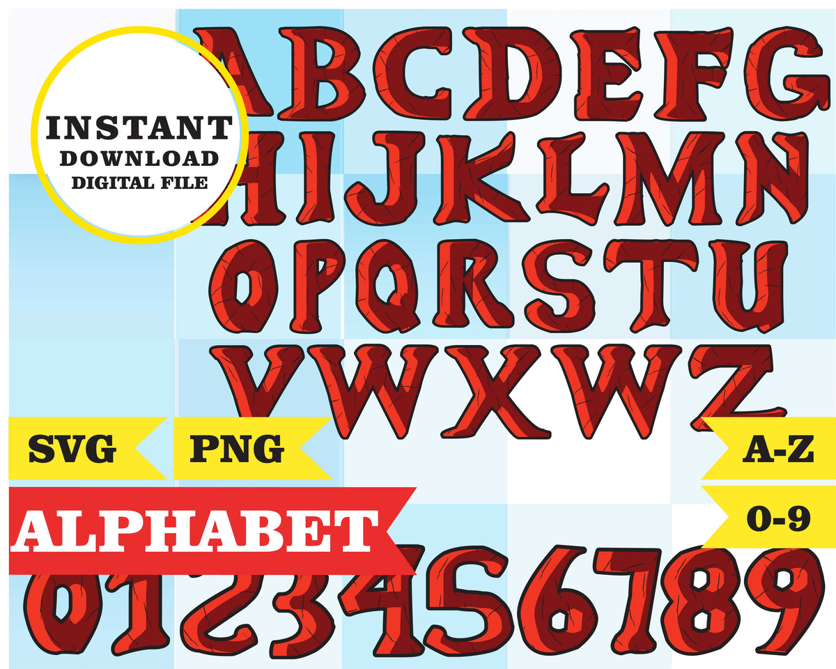 Adventure time, alphabet, SVG, PNG files – Phigraphic