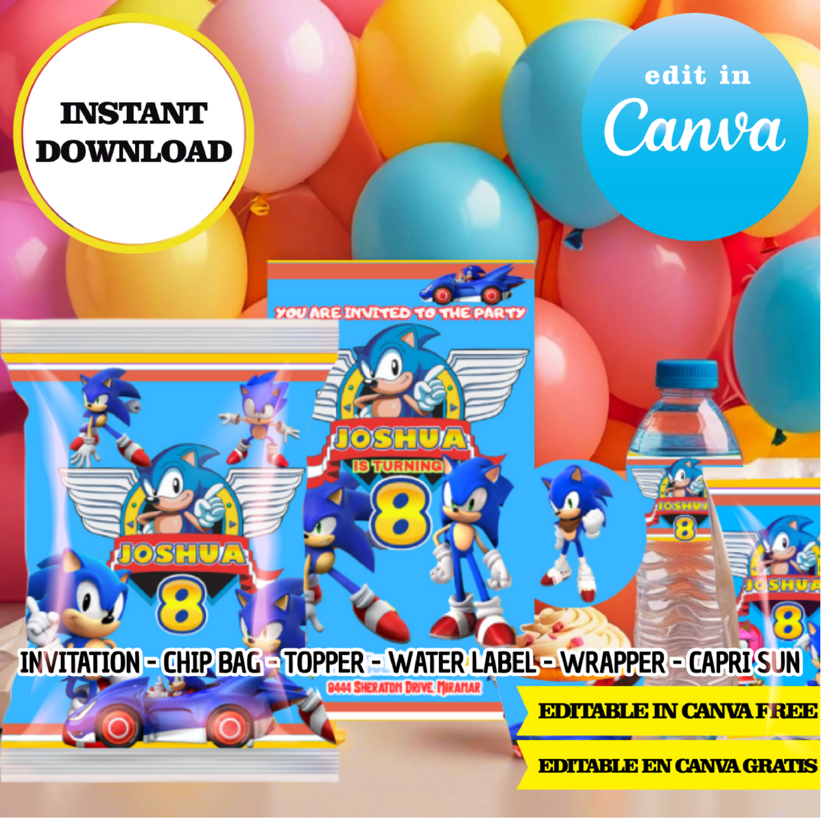 Sonic - Canva Templates (Chip Bags, Labels & More) – Phigraphic