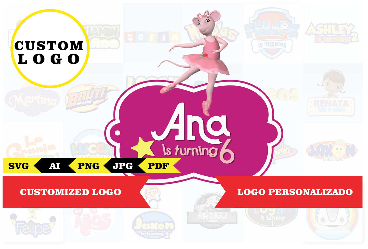 Angelina Ballerina - Custom Logo Design | Phigraphic