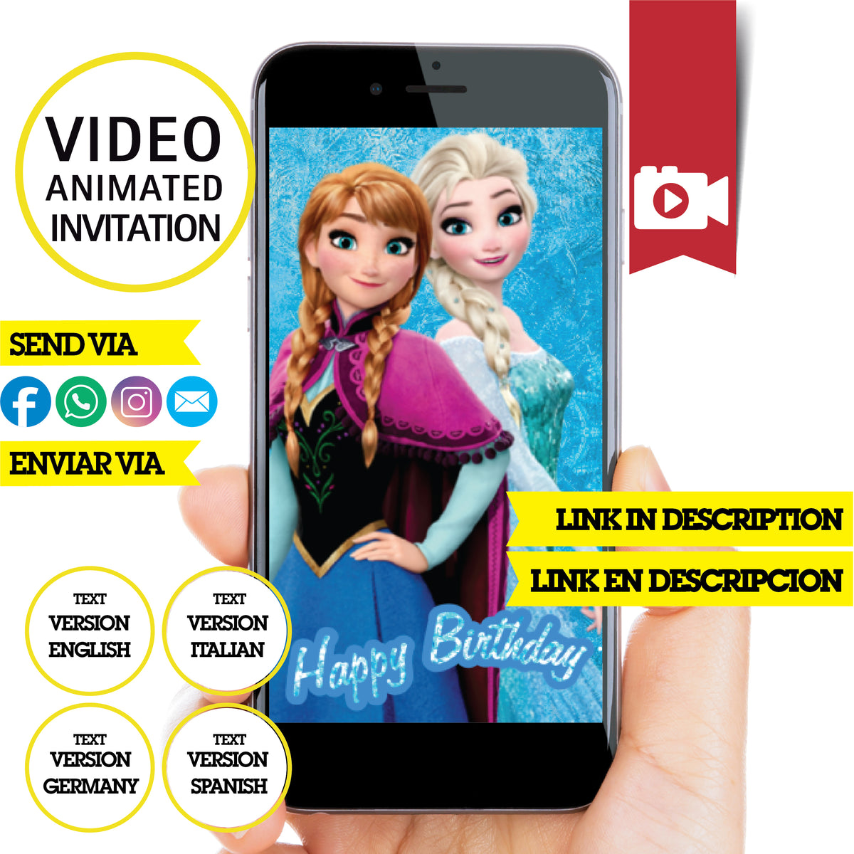 Frozen, Animated video Invitation – Phigraphic
