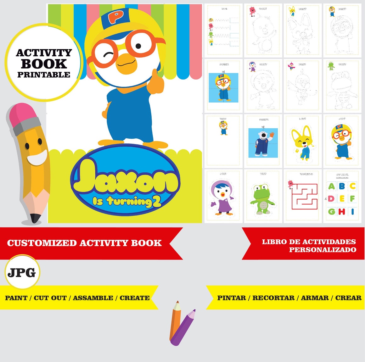 Plim Plim Safari Activity/Coloring Book – 29 Pages | Phigraphic