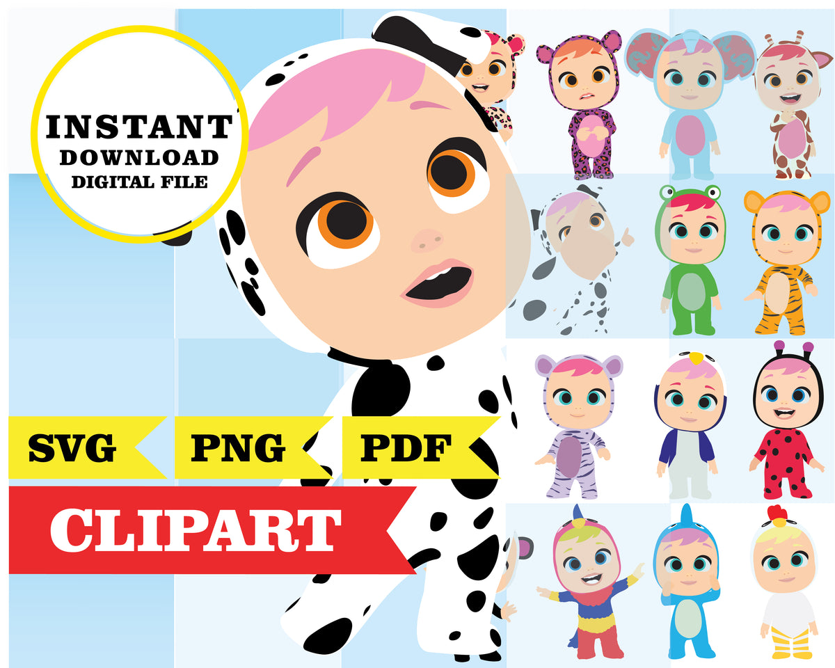 Cry Babies, clipart SVG, PDF vector, PNG | Phigraphic