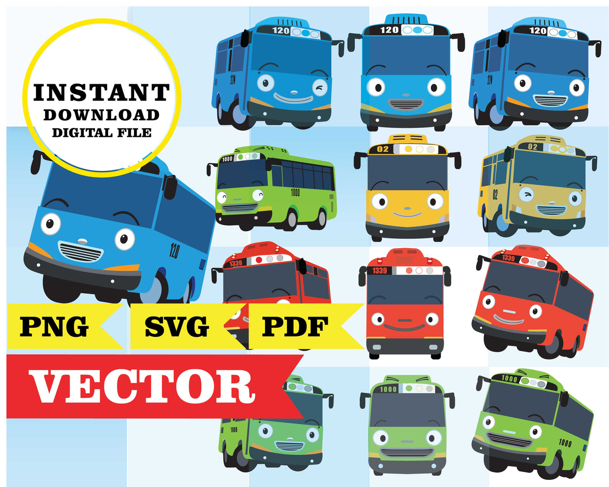 Tayo the little bus clipart | Phigraphic