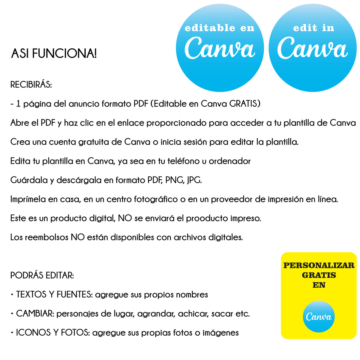 Minnie mouse, editable template, Canva editable instant digital downlo ...