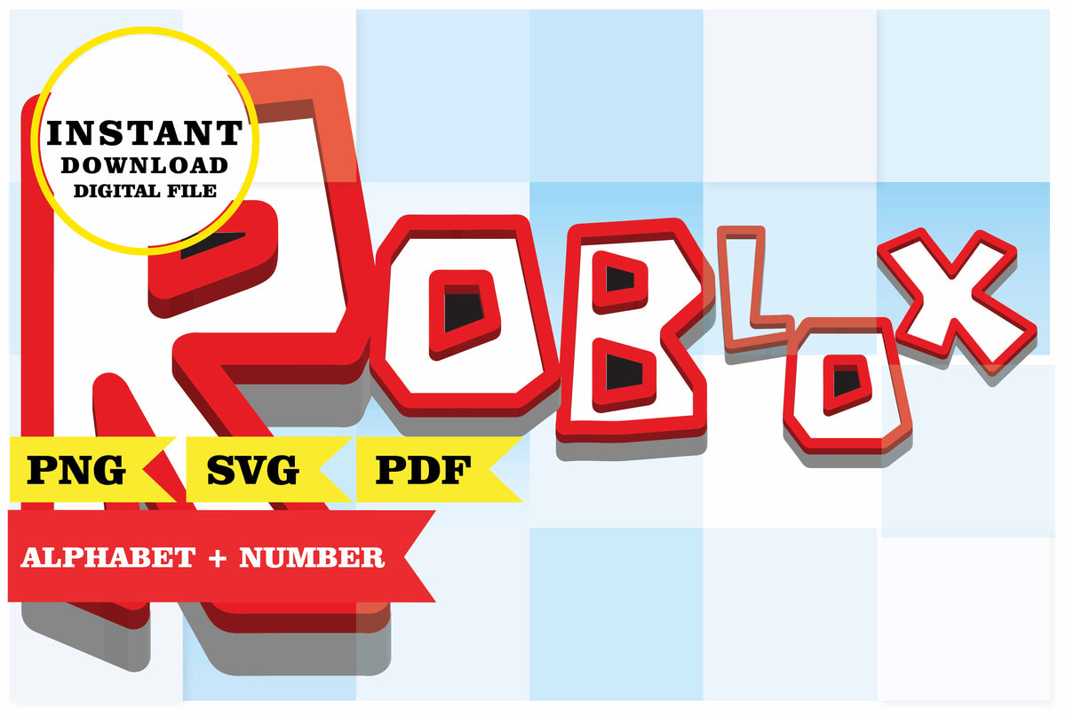 ROBLOX alphabet, SVG, PNG, PDF files – Phigraphic