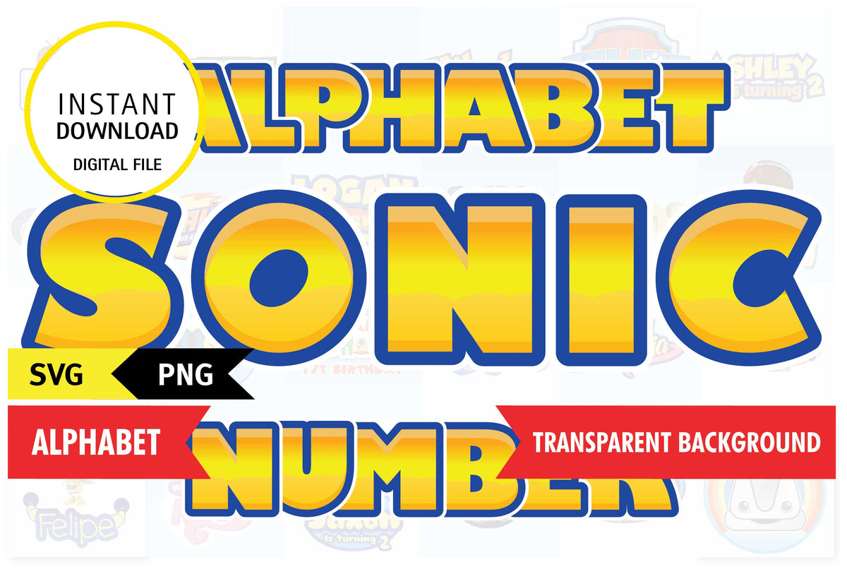 Sonic alphabet, SVG, PNG files – Phigraphic