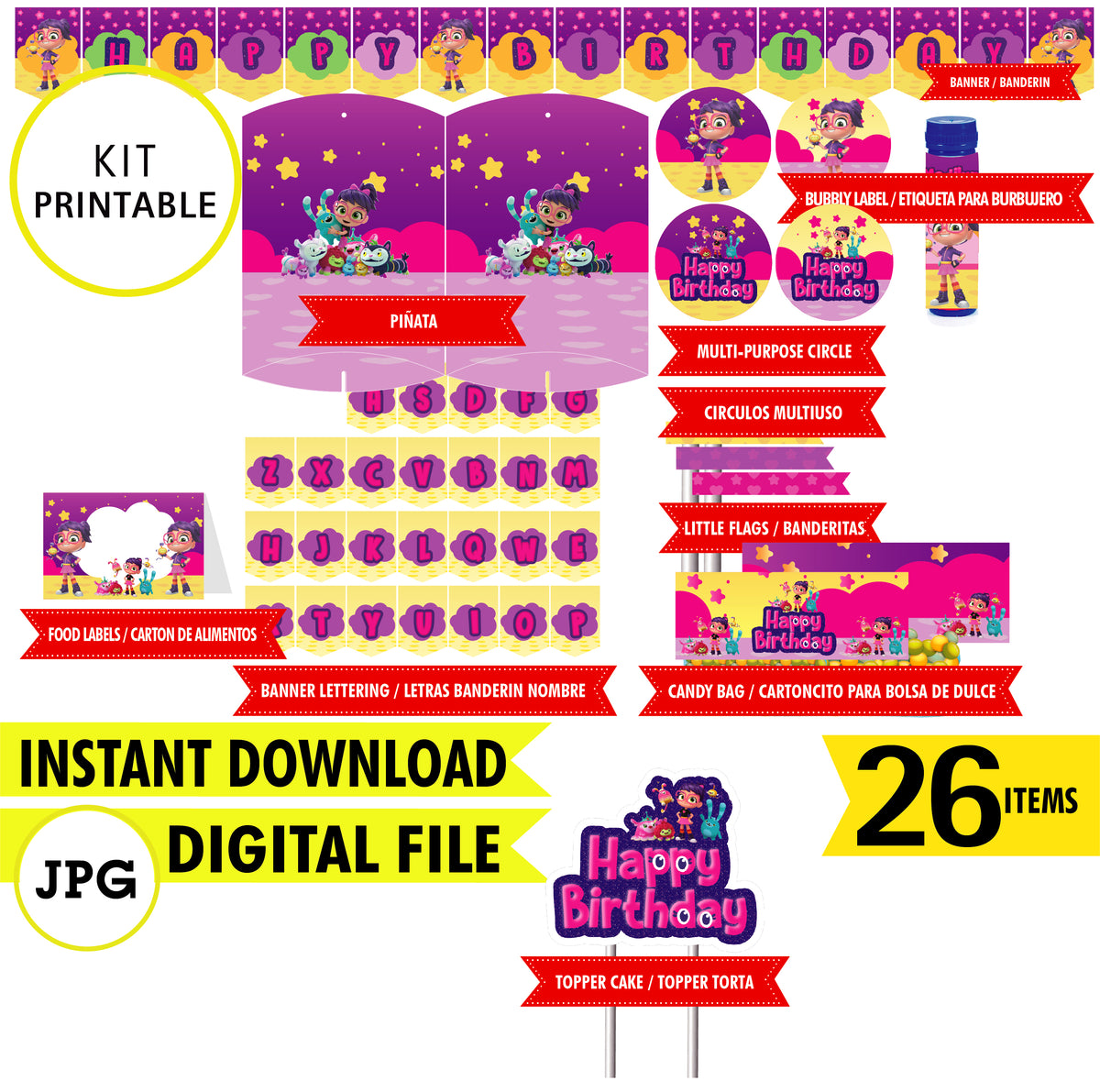 Abby hatcher, kit printable, 26 file | Phigraphic