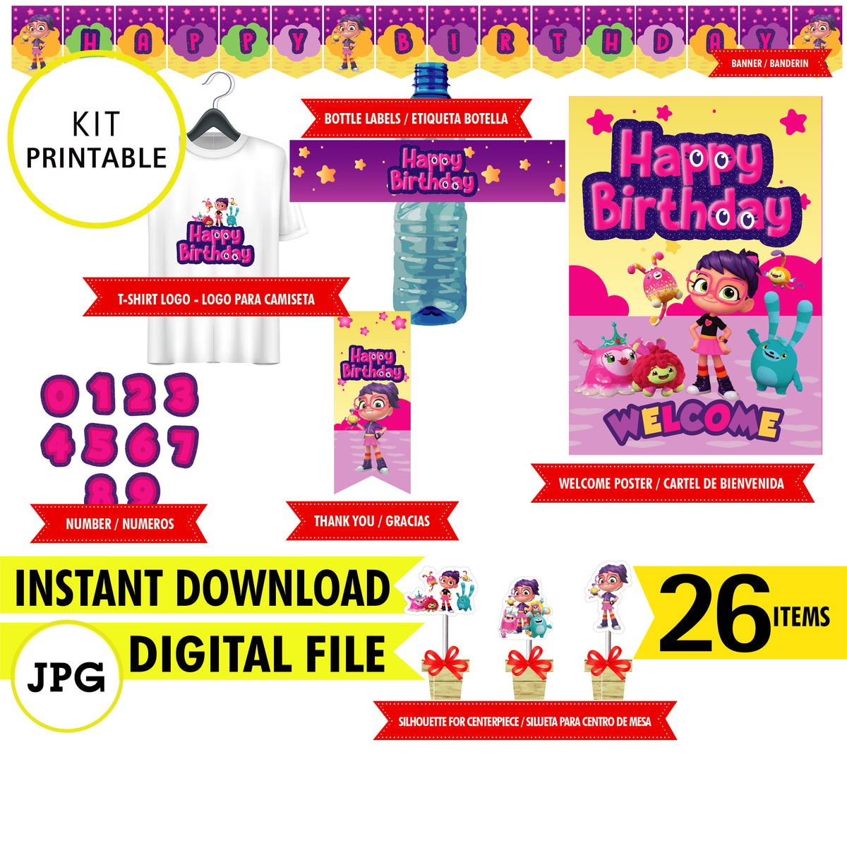 Abby hatcher, kit printable, 26 file | Phigraphic