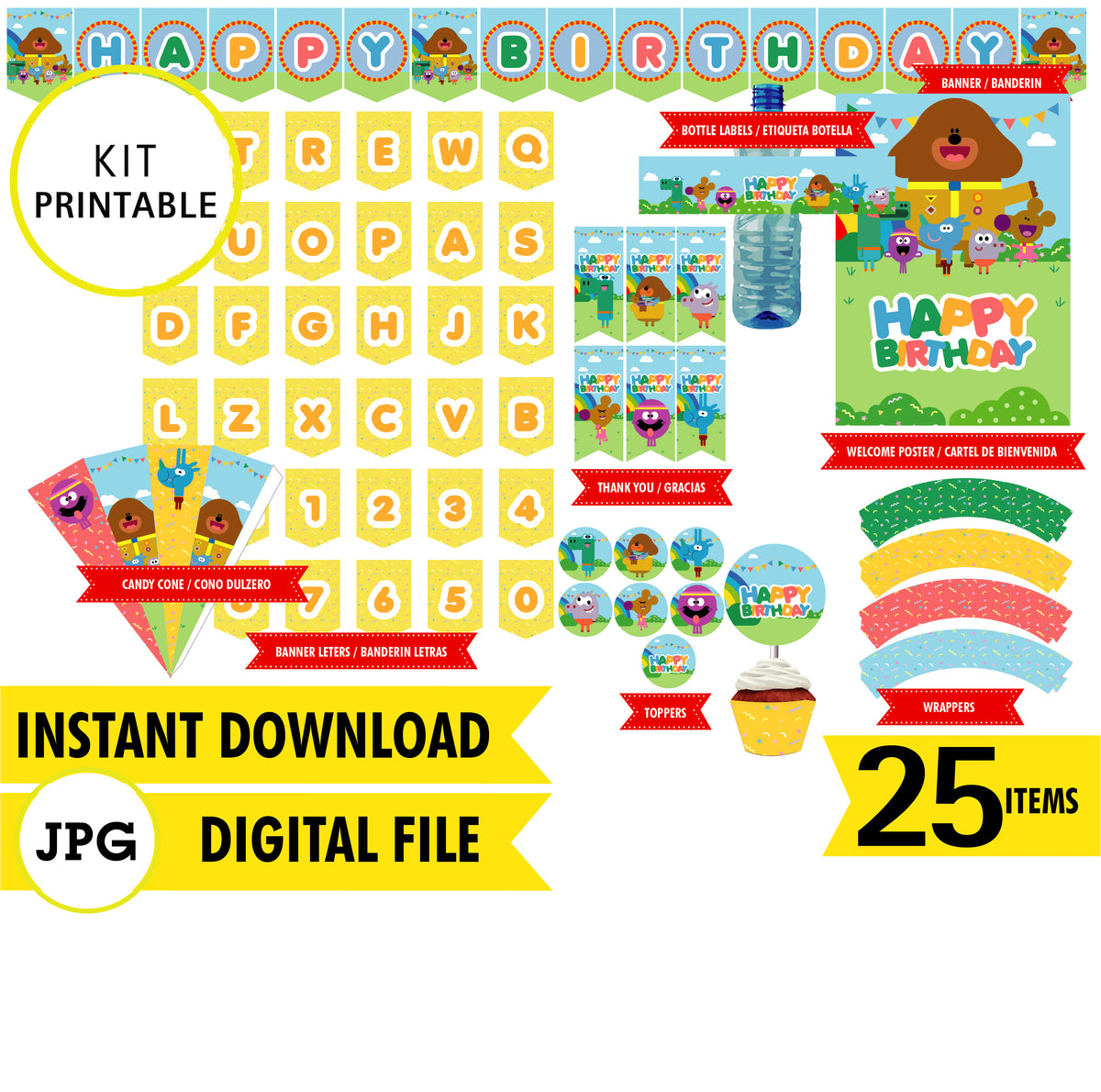 Hey Duggee, Printable kit, 25 file | Phigraphic