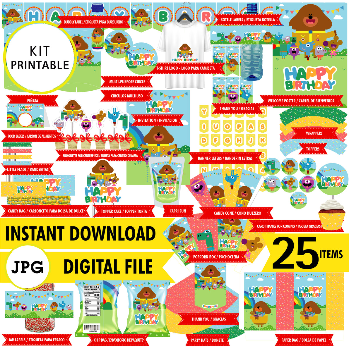 Hey Duggee, Printable kit, 25 file | Phigraphic