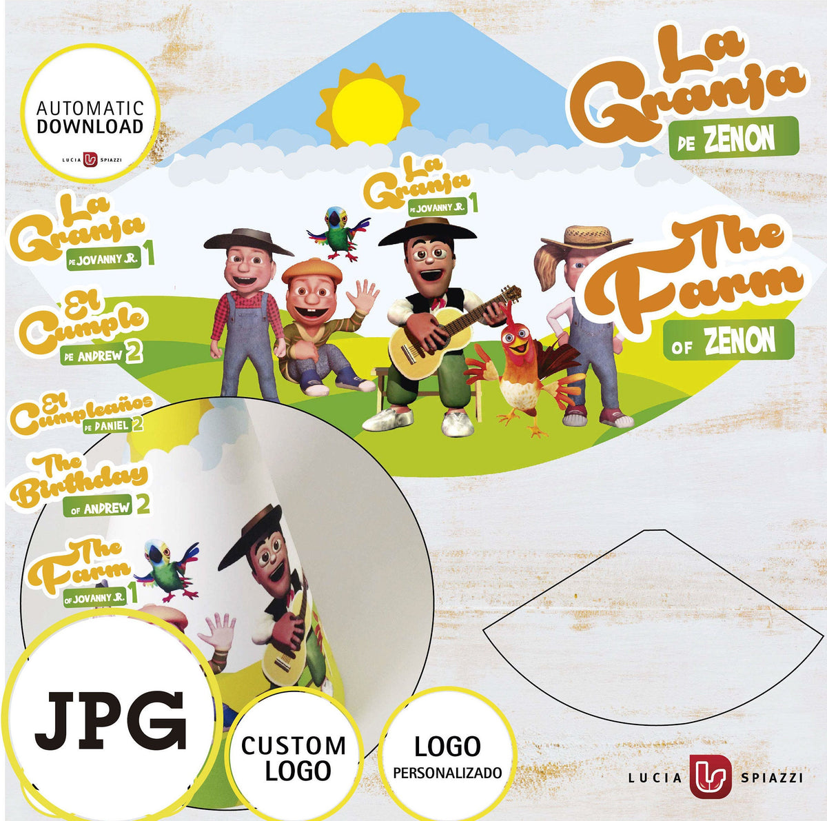 La granja de Zenón, bonete de la granja de Zenón con logo personalizad ...