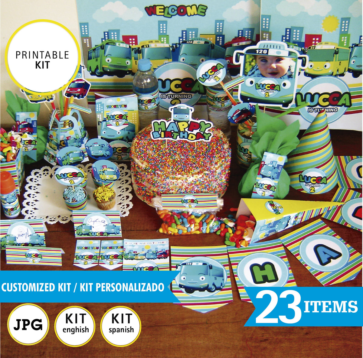 Tayo the Little Bus, Printable kit, digital file JPG | Phigraphic