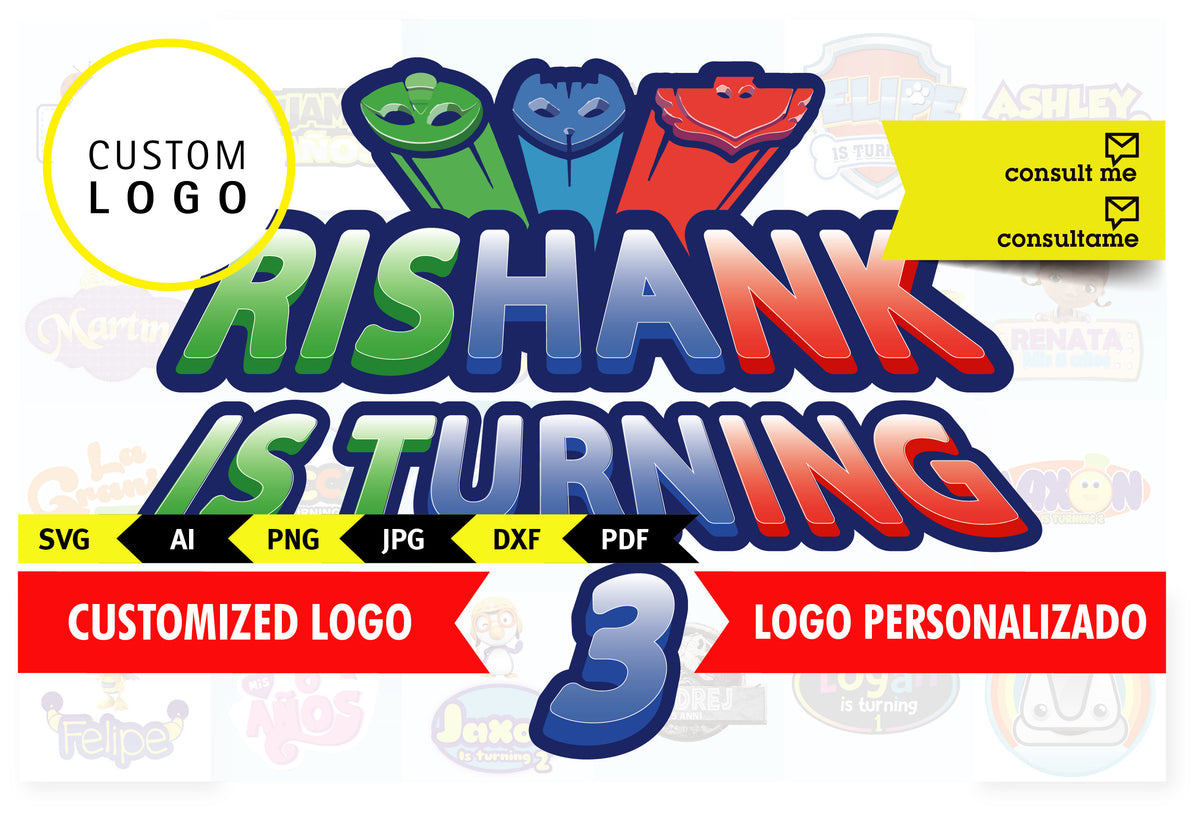 PJ Mask - Custom Logo Design | Phigraphic