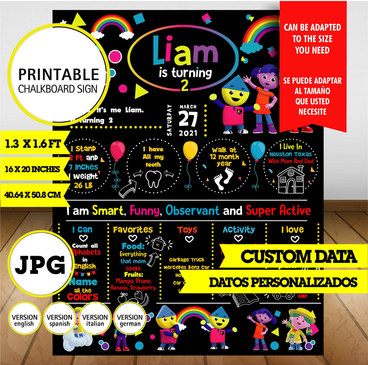 Charlie colorform, chalkboard sign – Phigraphic