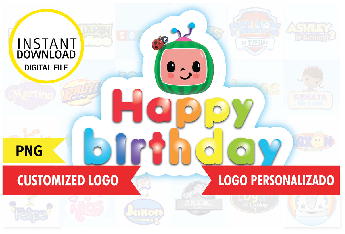 Cocomelon, printable topper cake – Phigraphic